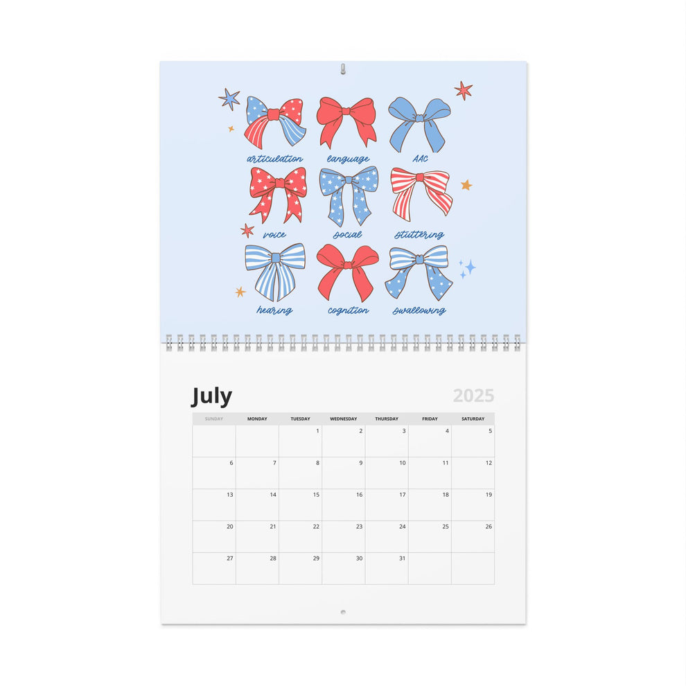 Speech-Language Pathology 2025-2026 School Year Wall Calendar ...